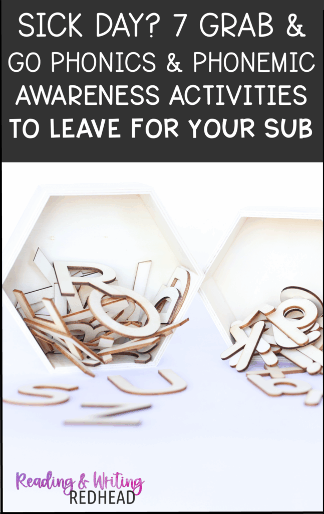 Need a Substitute? 7 Grab & Go Phonics Tasks for a Sick Day